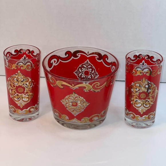 Starlyte Culver | Dining | Starlyte Culver Red 24k Gold Baroque ...